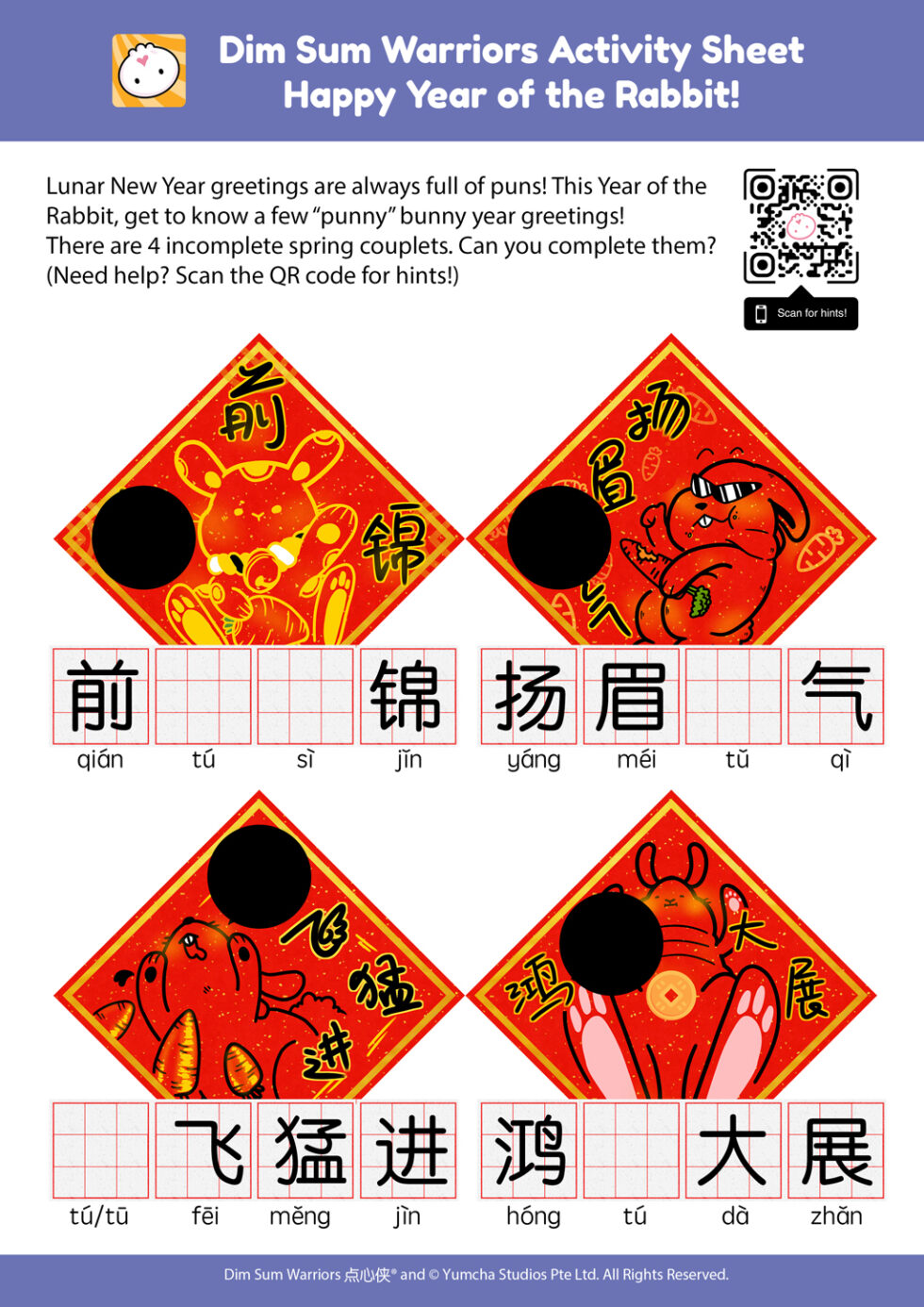 Chinese New Year Greetings for the Year of the Rabbit